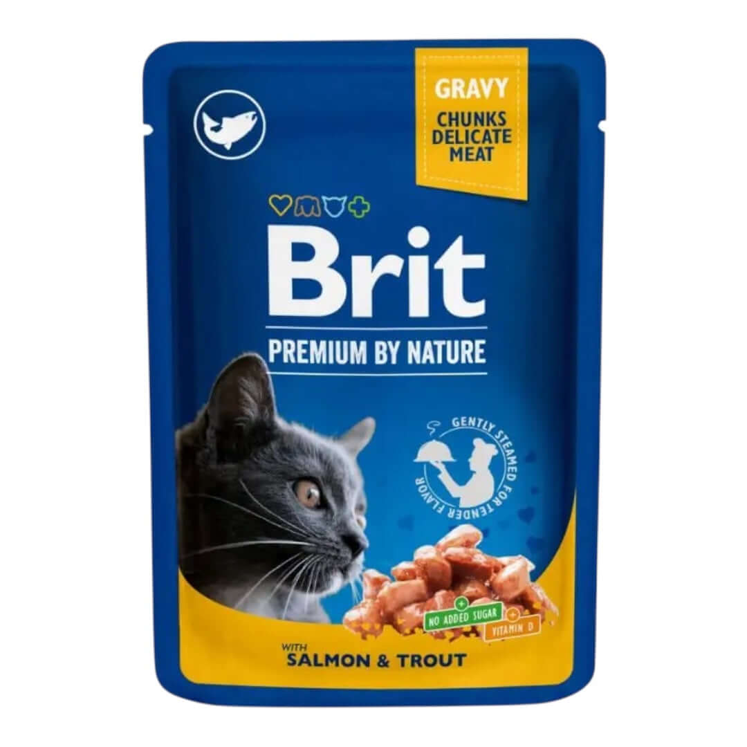 Brit Premium Cat Pouch: Salmon & Trout for Healthy Cats