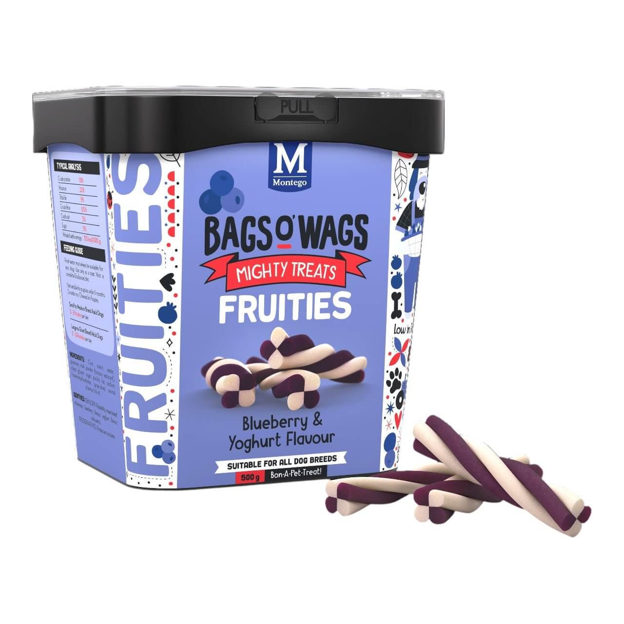 Montego Fruities Blueberry & Yoghurt Dog Treats - Healthy...