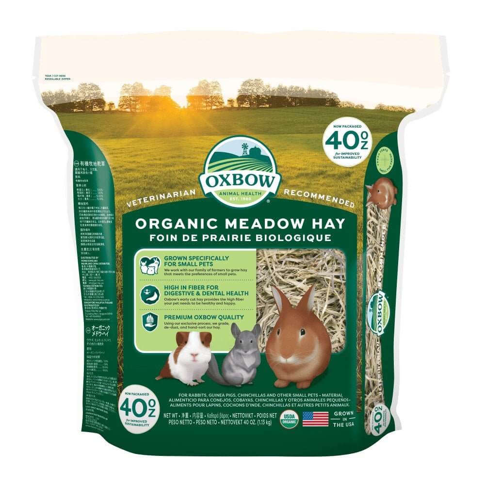 Oxbow Organic Meadow Hay - Premium, High-Fiber Pet Feed