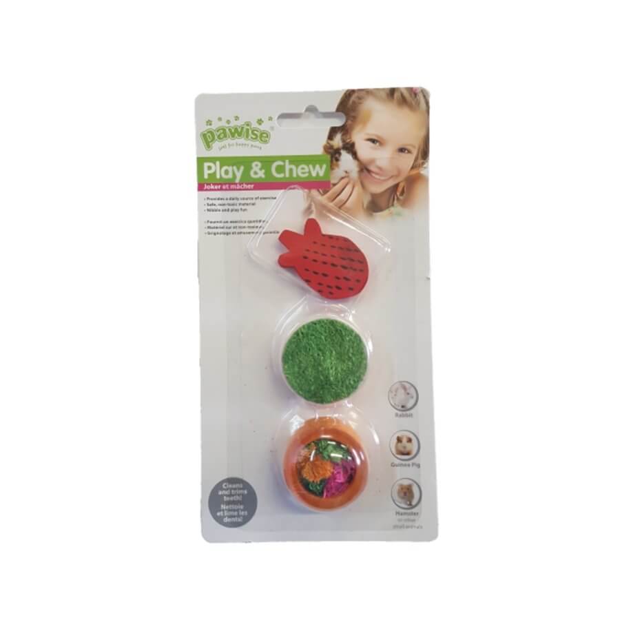 Small Animal Wood & Loofah Toys | Chew & Trim Teeth