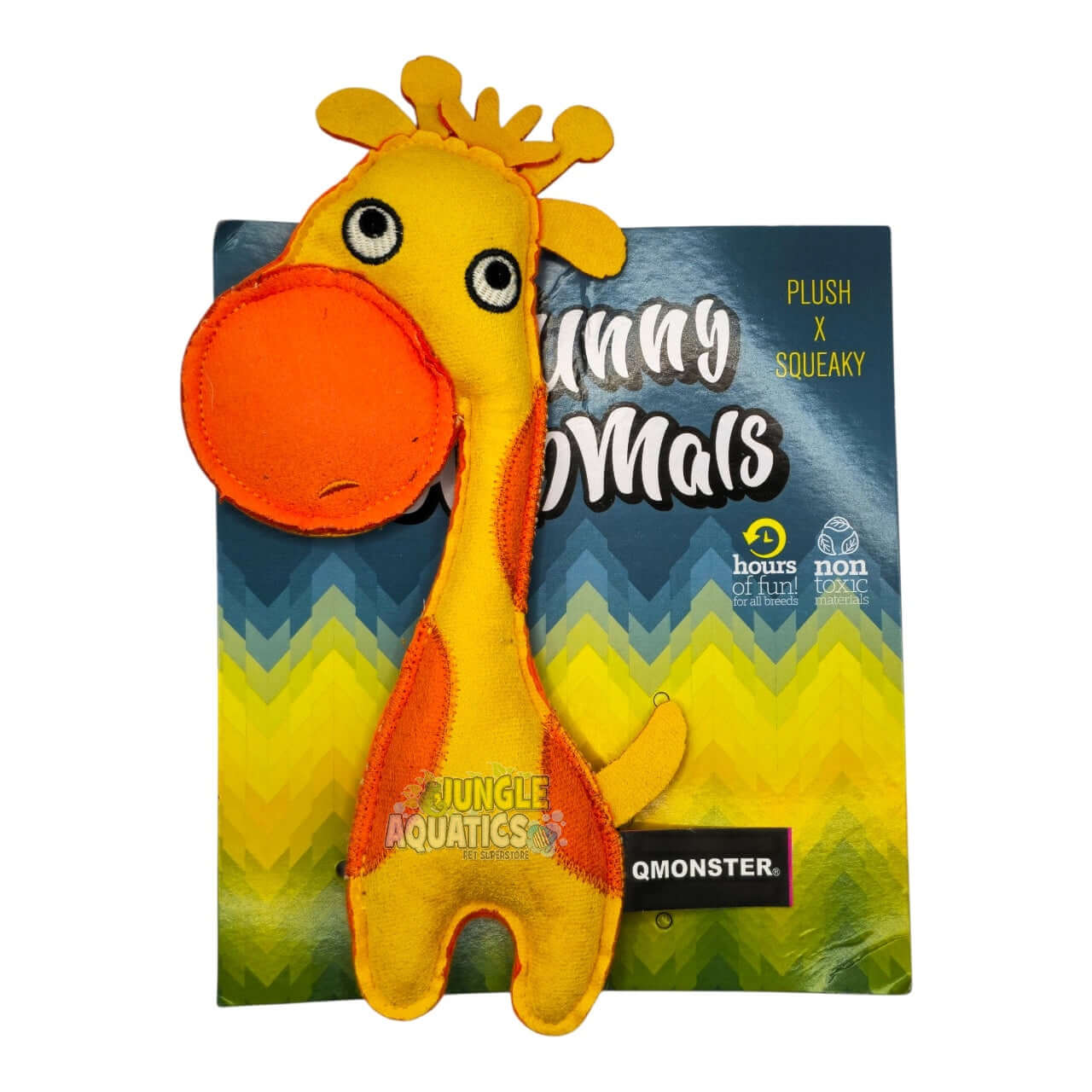 Q-Monster Giraffe Dog Toy - Safe, Fun & Squeaky Play