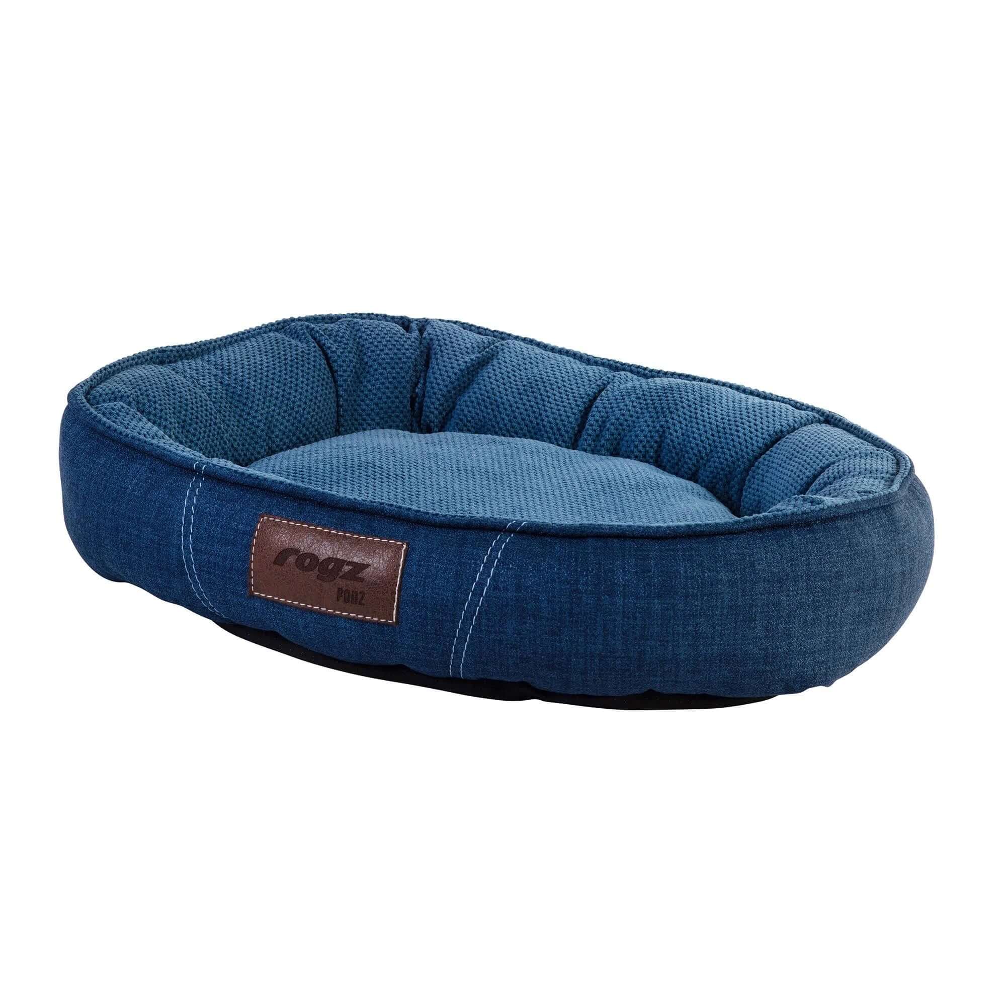 Rogz Lounge Oval: Cozy, Secure Pet Bed for Medium Dogs